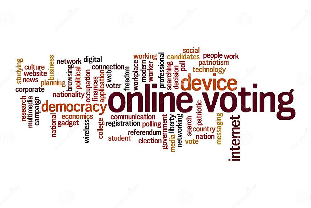 Online Voting Word Cloud Concept Stock Illustration - Illustration of ...