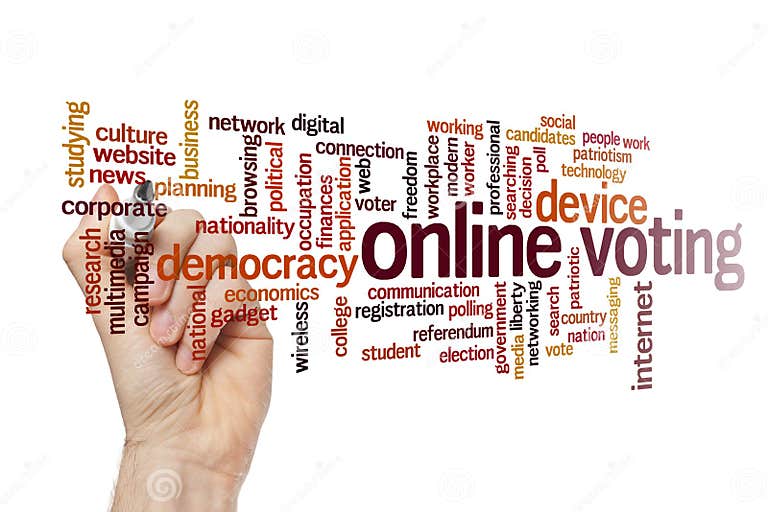 Online Voting Word Cloud Concept Stock Illustration - Illustration of ...