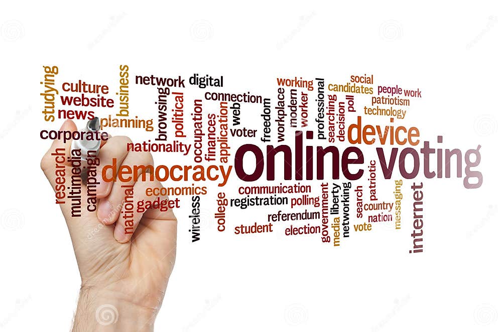 Online Voting Word Cloud Concept Stock Illustration - Illustration of ...