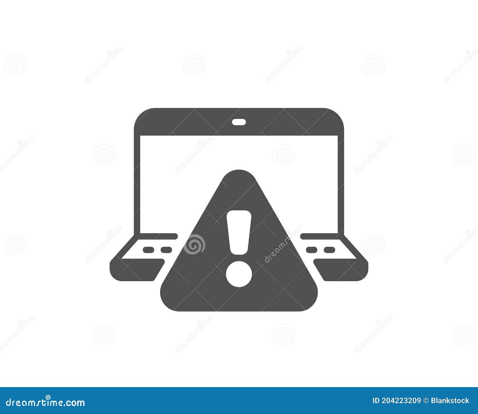 Online Warning Icon. Attention Triangle Sign. Vector Stock Vector ...