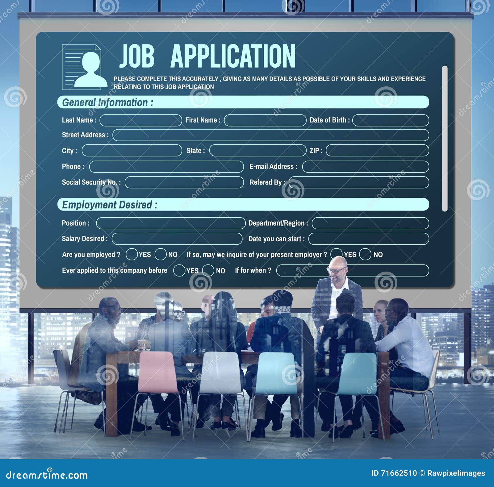 Online Web Job Application Form Concept Stock Photo - Image of digital ...