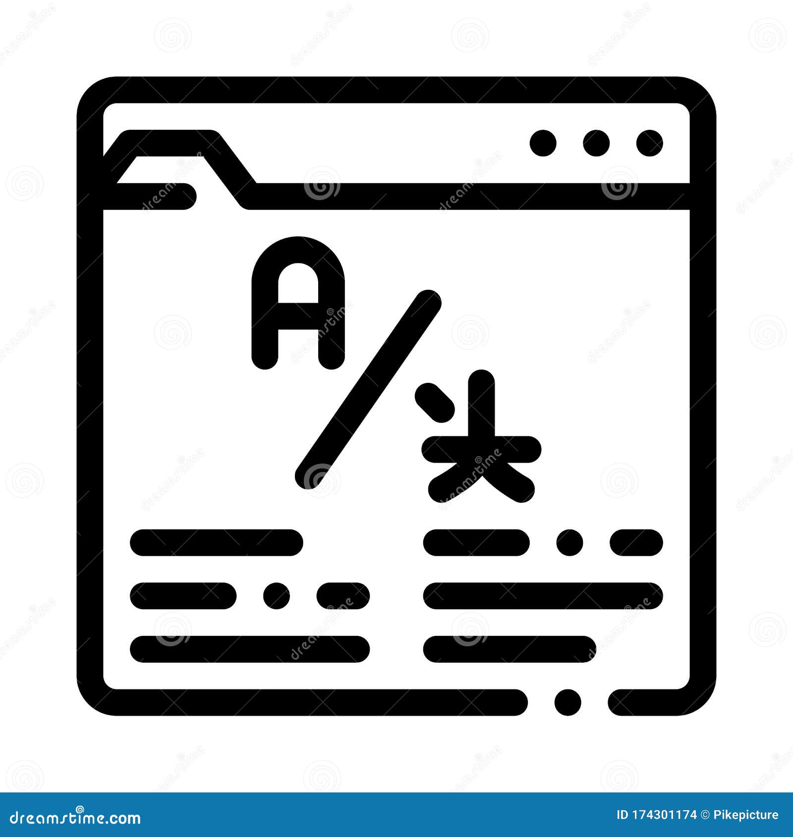 Online Web Site Translator Icon Thin Line Vector Stock Vector ...