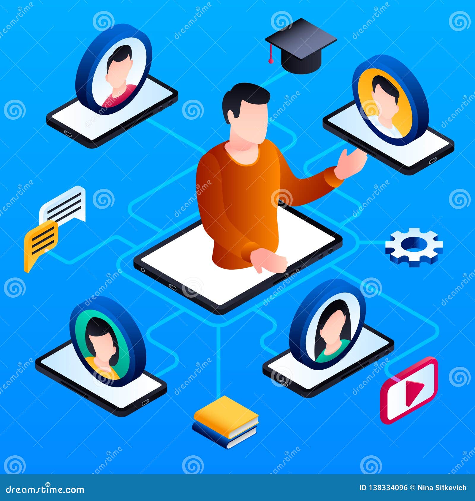 Online Webinar Concept Background, Isometric Style Stock Vector ... Online Webinar Concept Background, Isometric Style Stock Vector ...