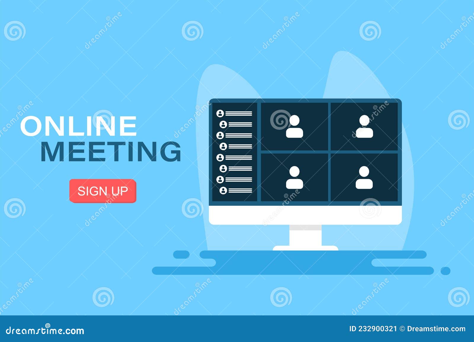 Online Webinar, Meeting. Symbol of Online Call Stock Vector ...