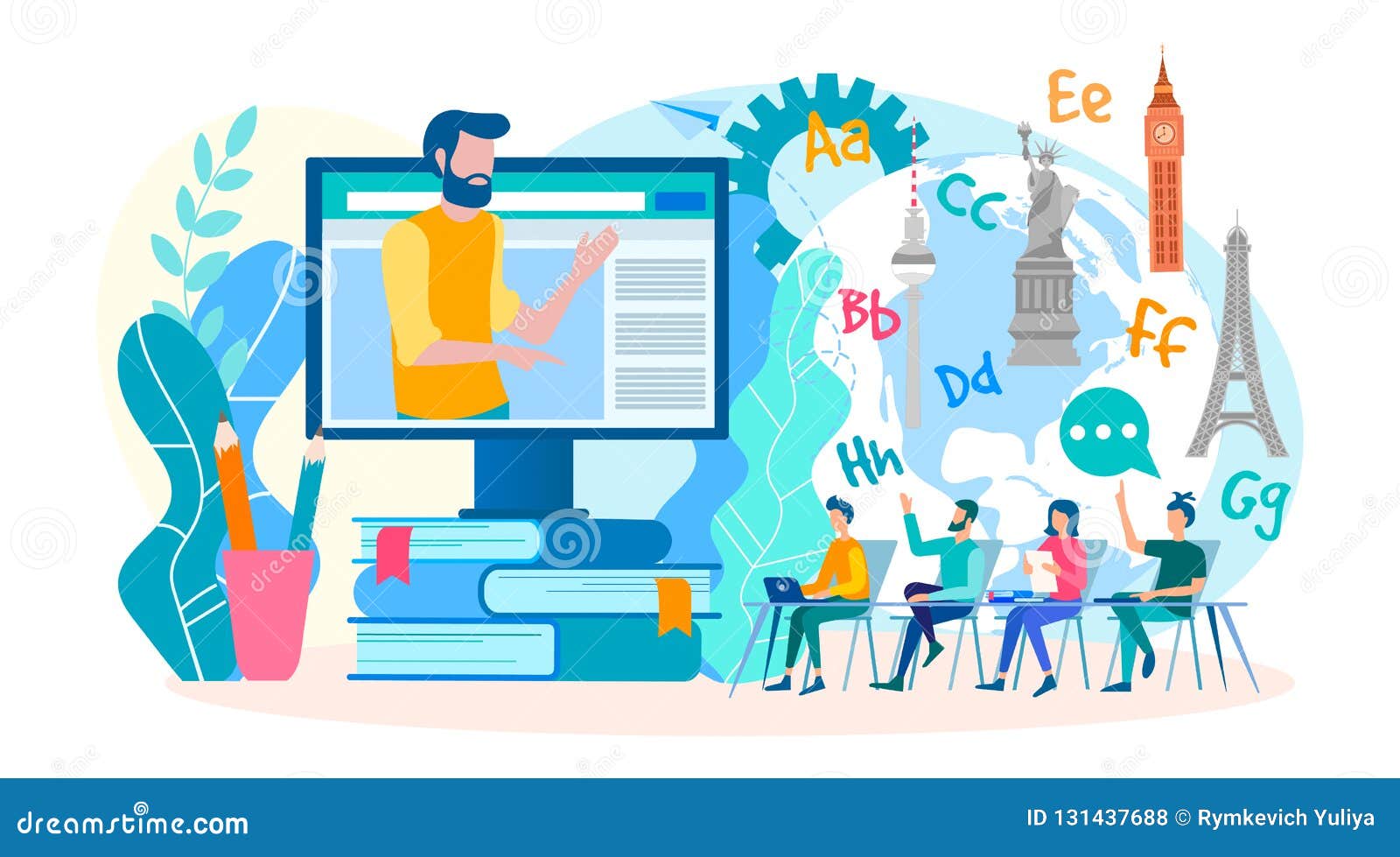 Classes Languages Stock Illustrations – 222 Classes Languages Stock ...