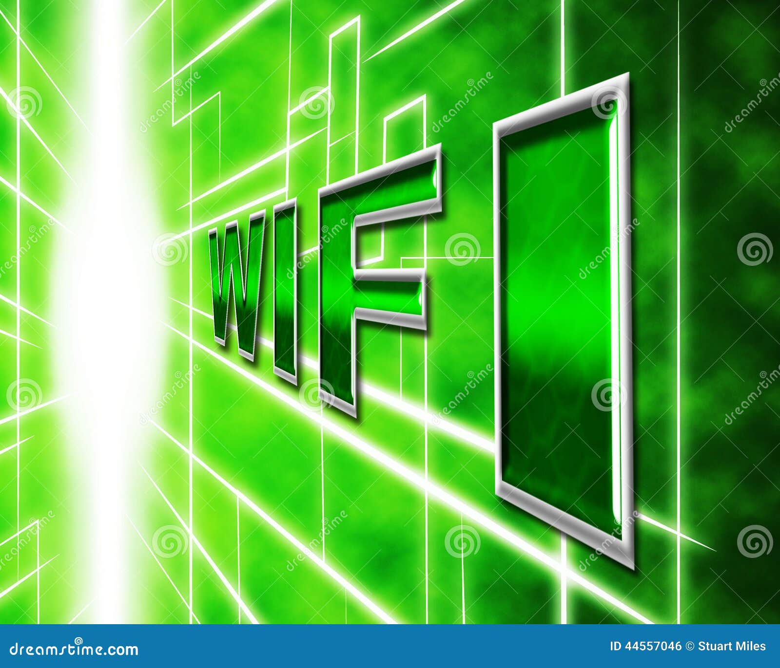 Online Wifi Represents World Wide Web and Access Stock Illustration ...