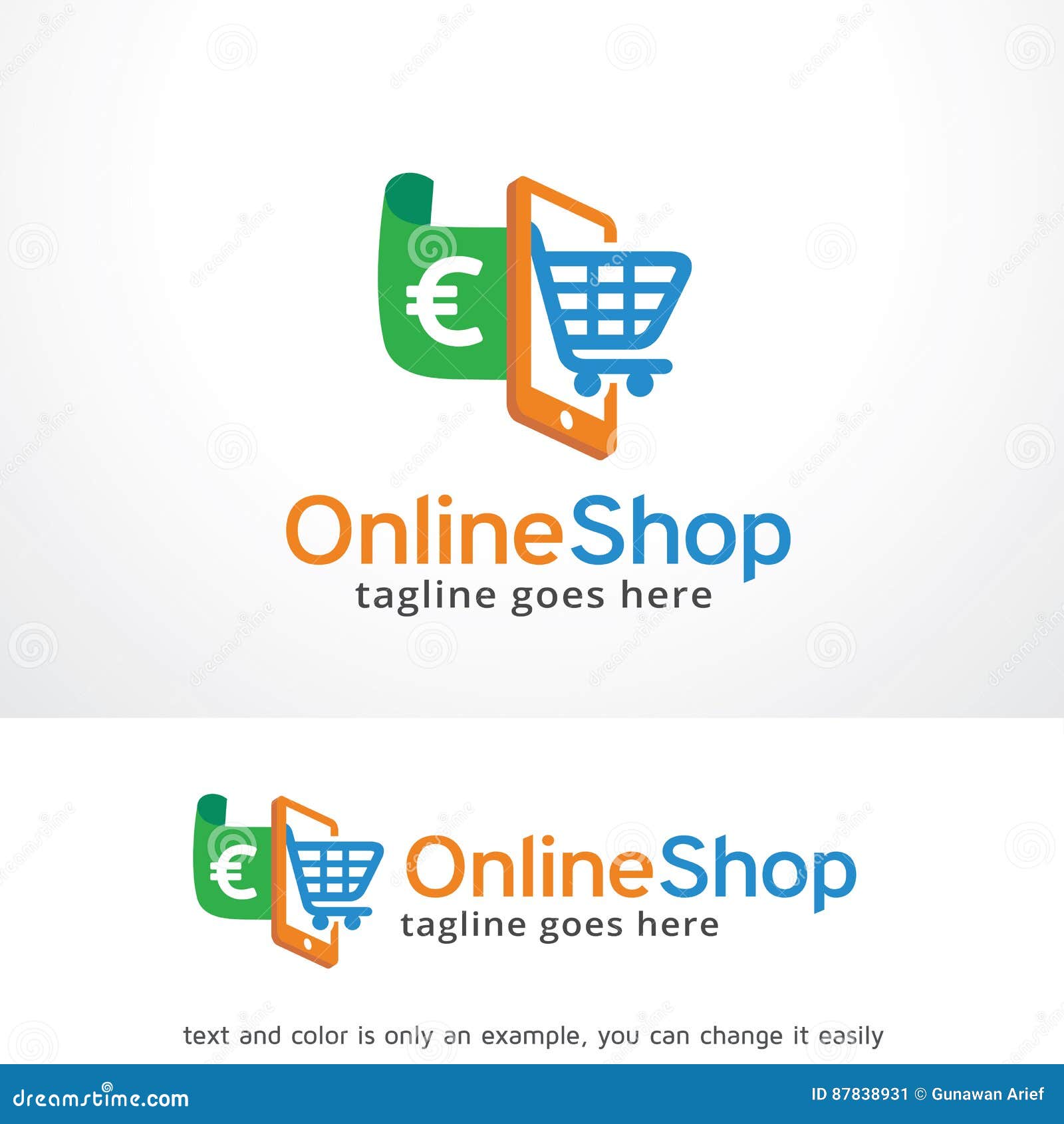 Online Winkel Logo Template Design Vector Vector Illustratie ...