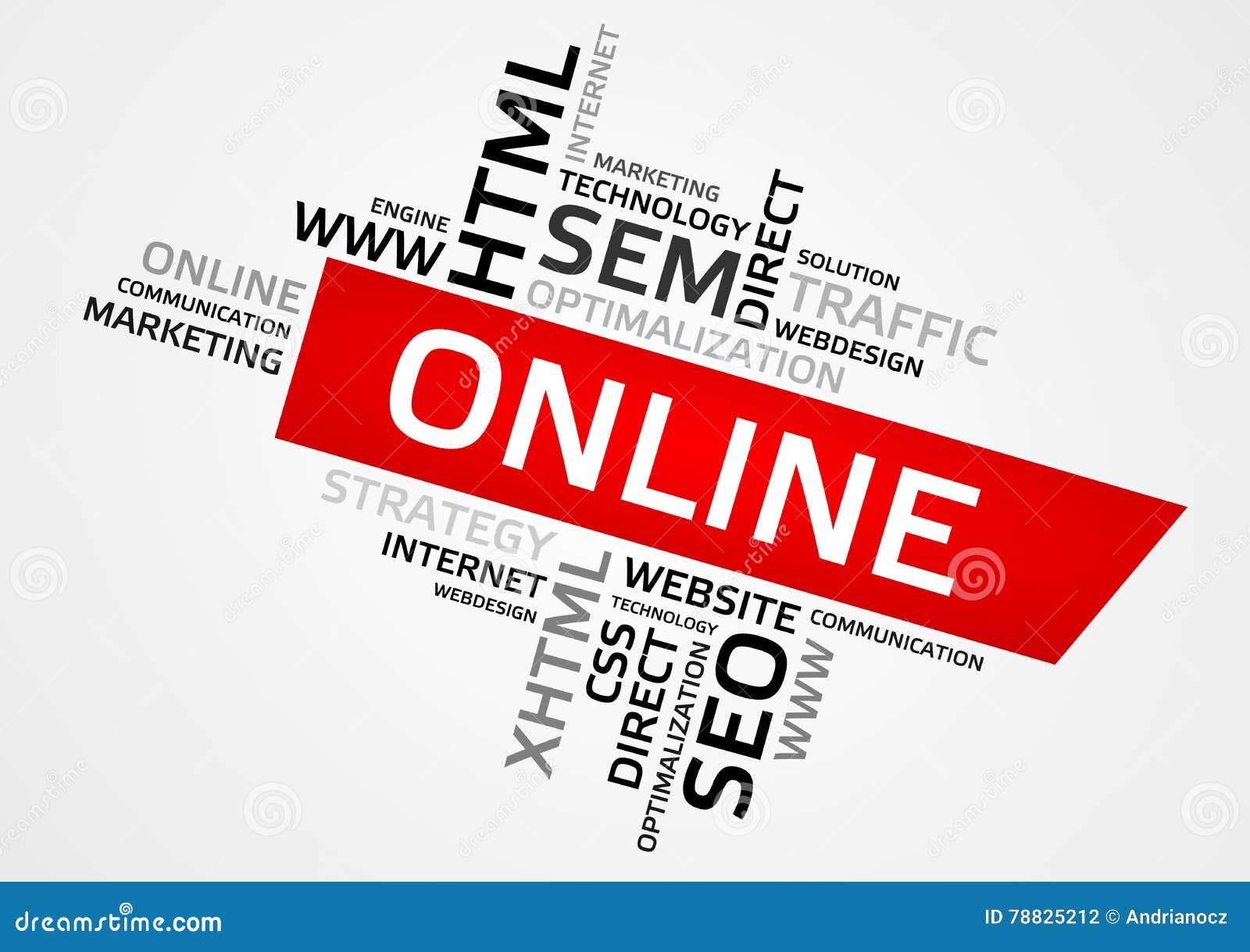 ONLINE Word Cloud, Tag Cloud, Vector Graphics Stock Vector ...