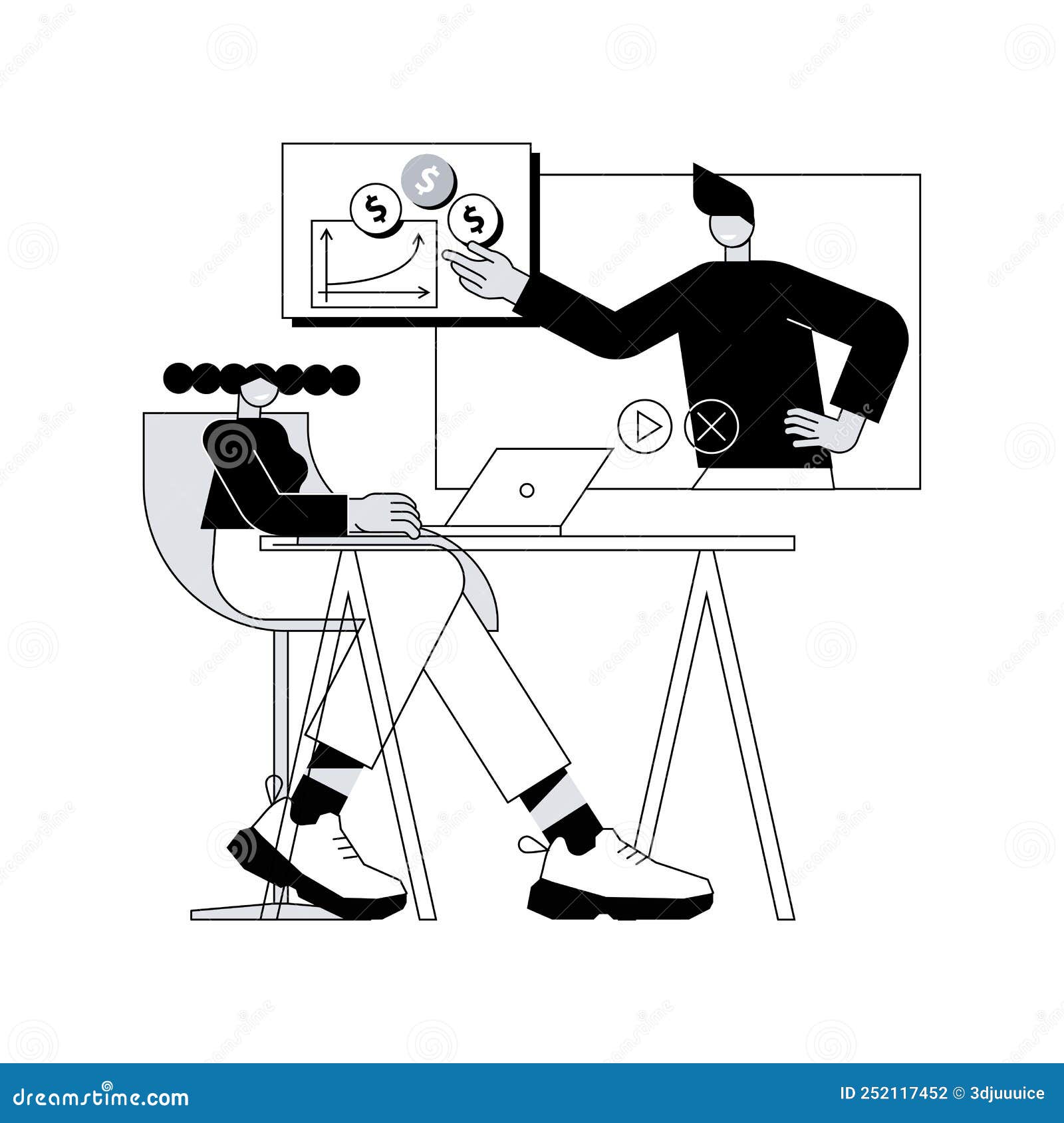Online Workshop Abstract Concept Vector Illustration. Stock Vector ...