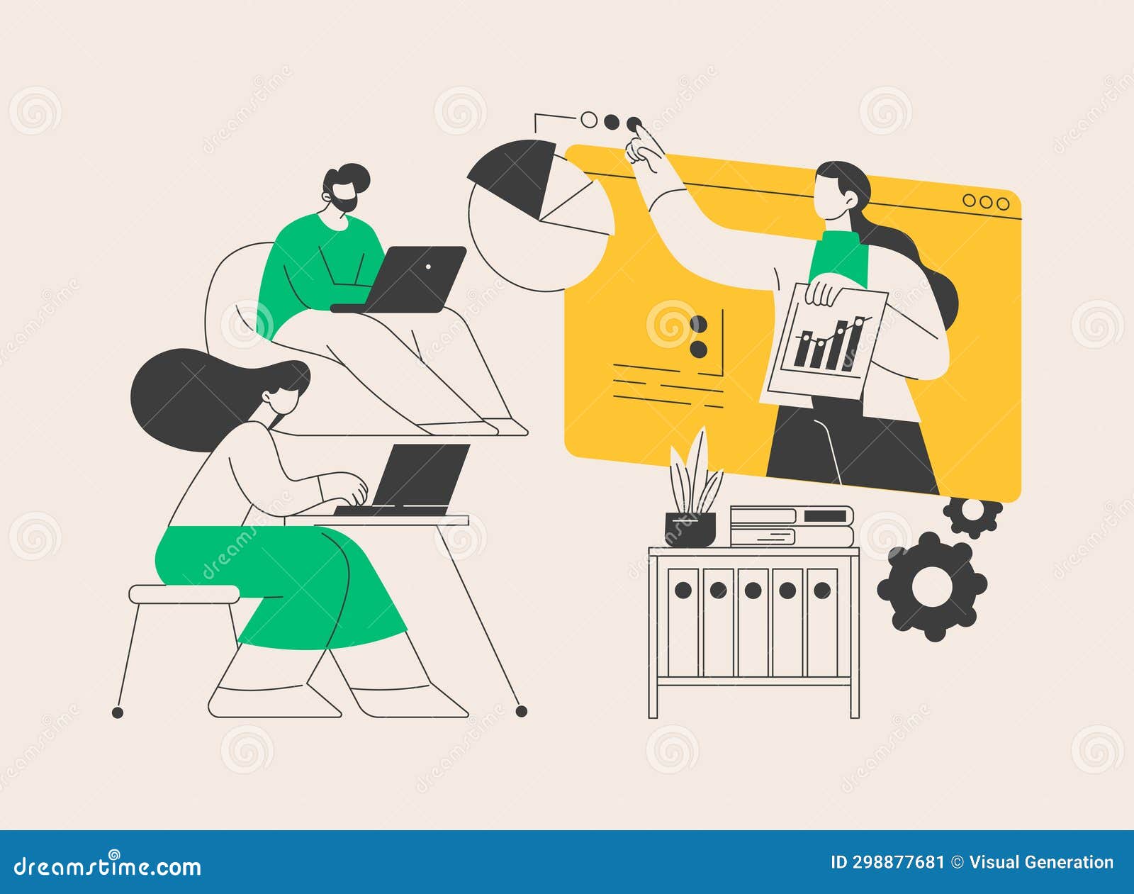 Online Workshop Abstract Concept Vector Illustration. Stock Vector ...