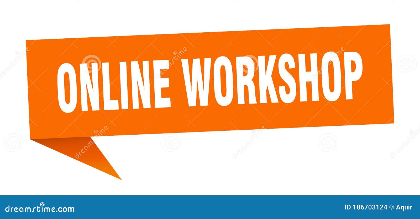 Online Workshop Banner. Online Workshop Speech Bubble Stock Vector ...