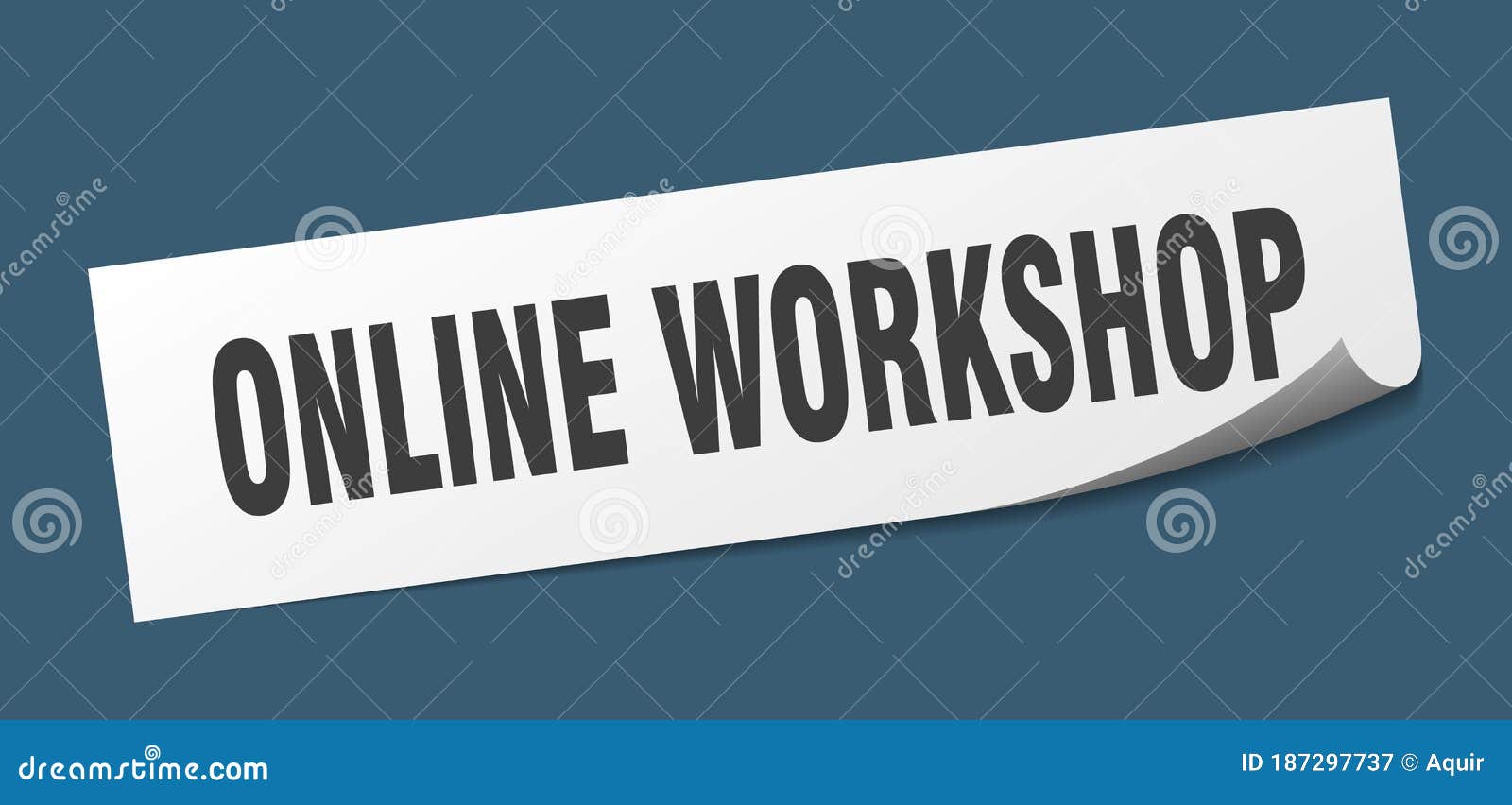 Online Workshop Sticker. Online Workshop Square Isolated Sign Stock ...