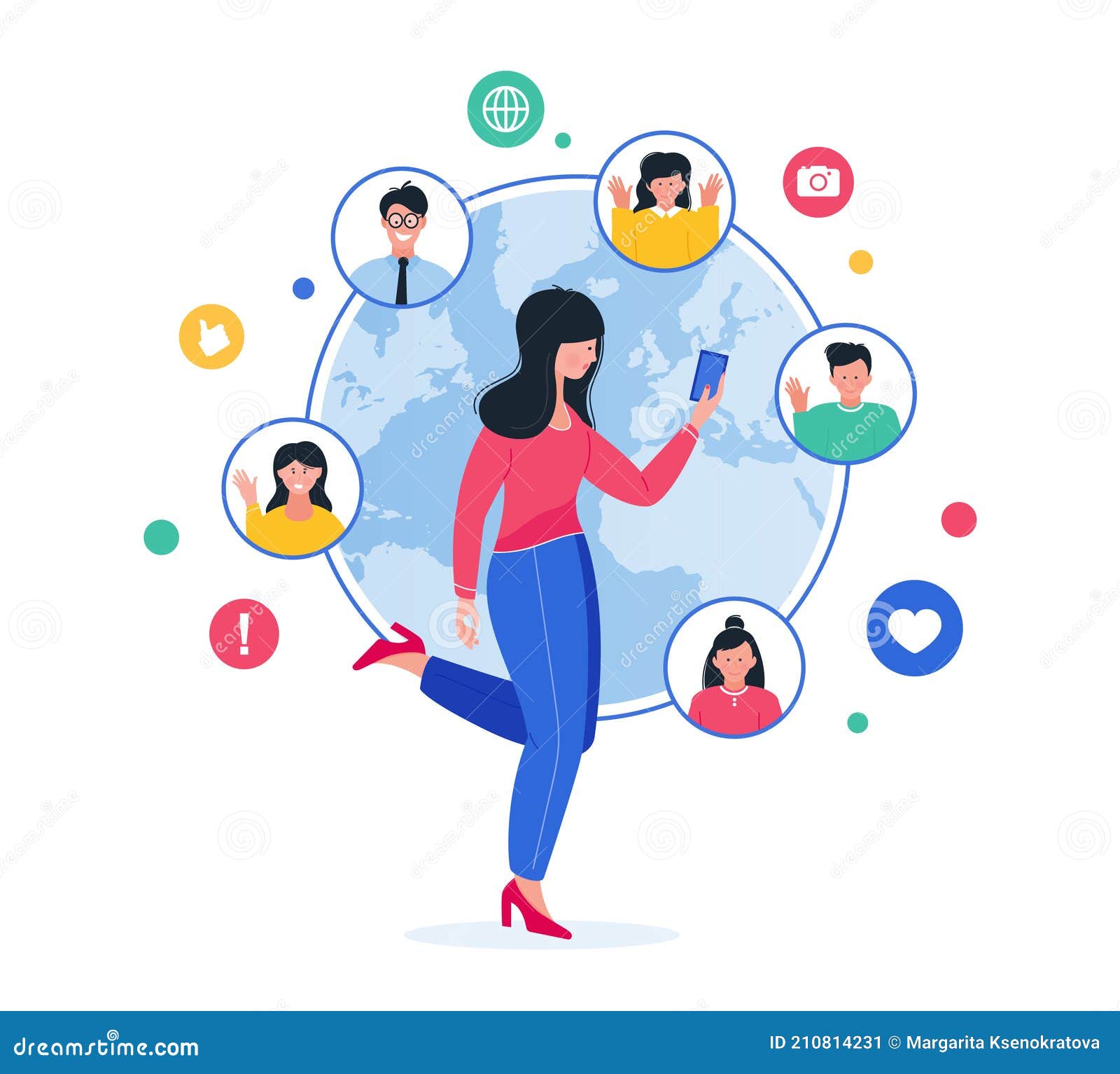 Online World Concept. Internet Communication. Social Life Concept Stock ...