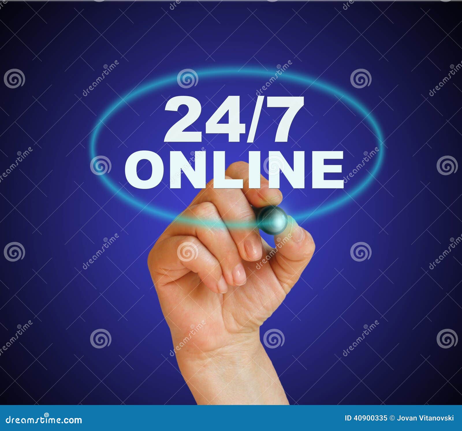 24/7 online stock image. Image of clock, idea, four, business - 40900335