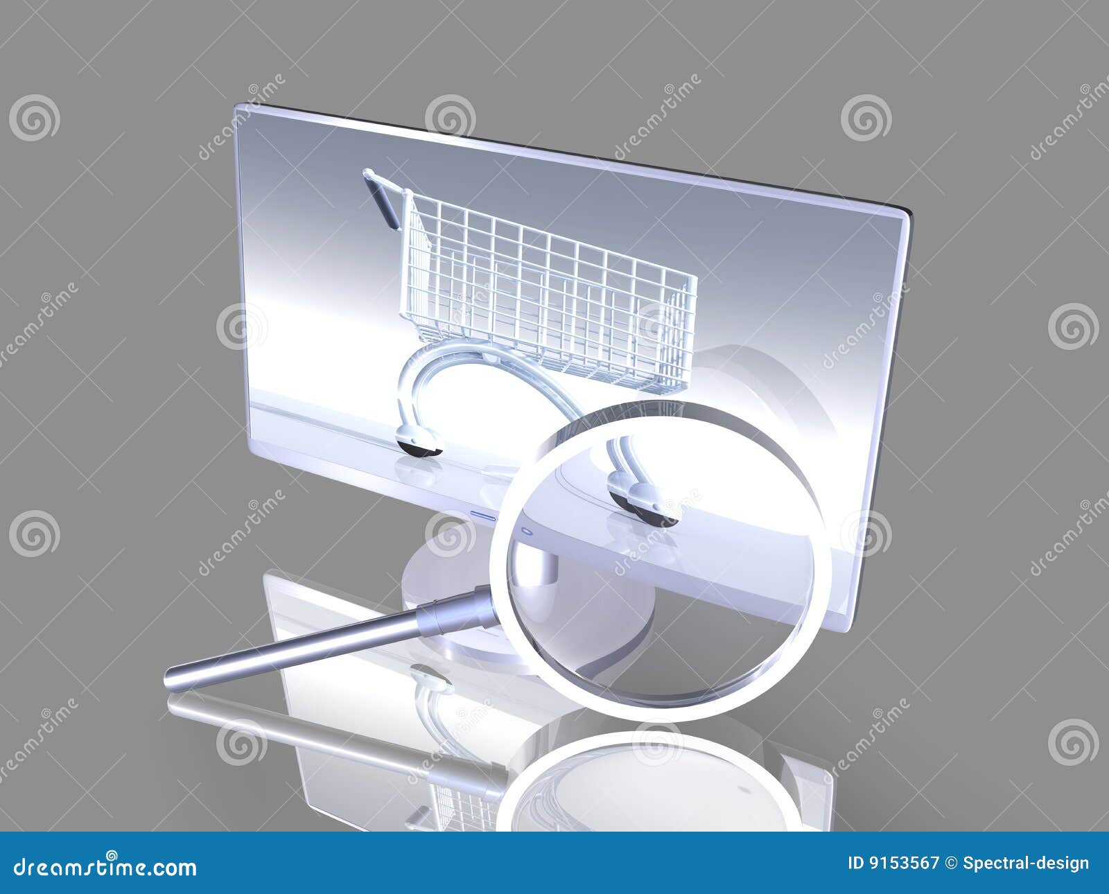 Onlineshop Search stock illustration. Illustration of basket - 9153567