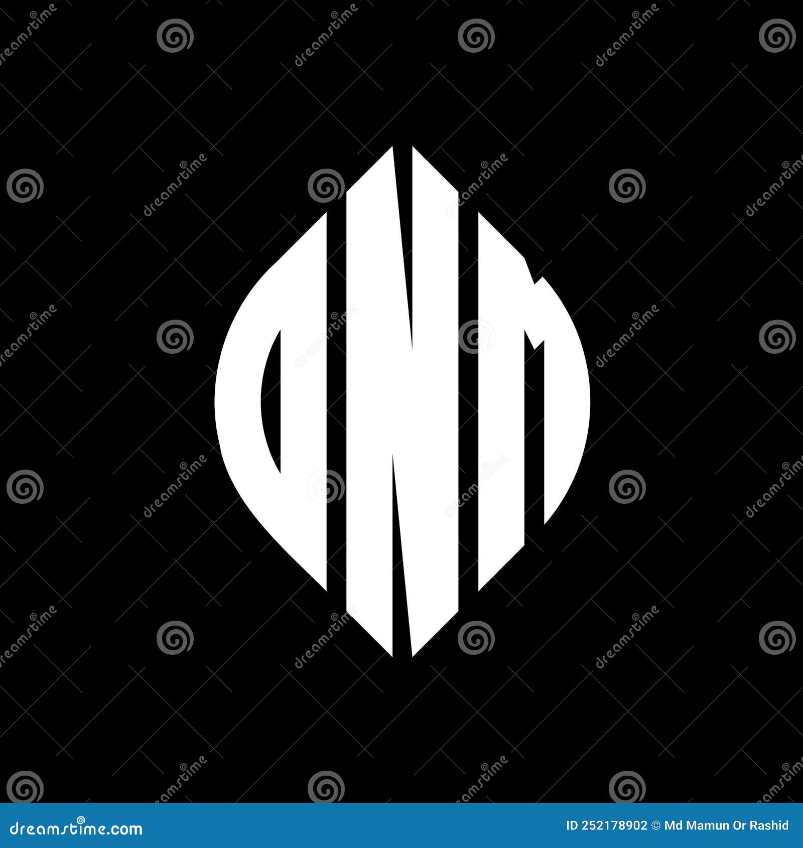 ONM Circle Letter Logo Design with Circle and Ellipse Shape. ONM ...
