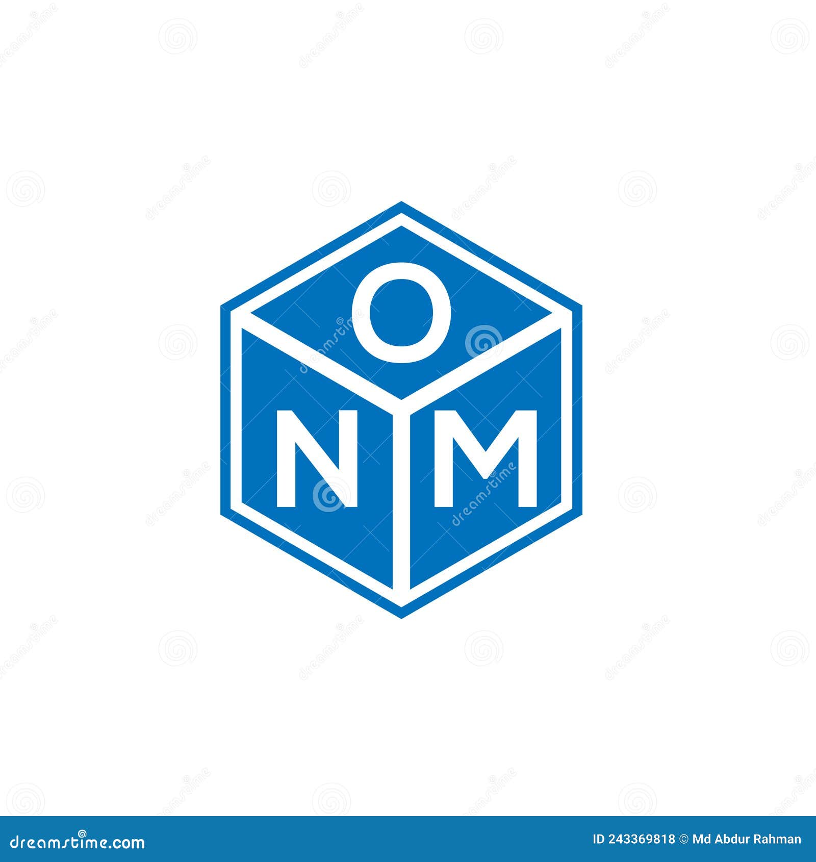 ONM Letter Logo Design on Black Background. ONM Creative Initials ...