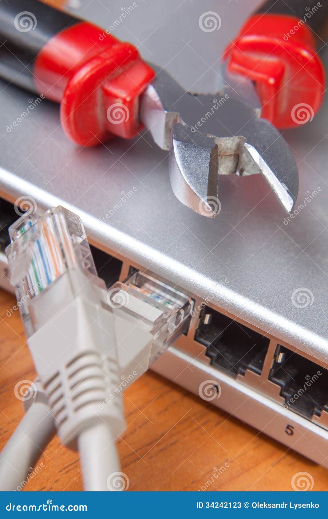 Onnection and Repair Network Connections Stock Image - Image of ...