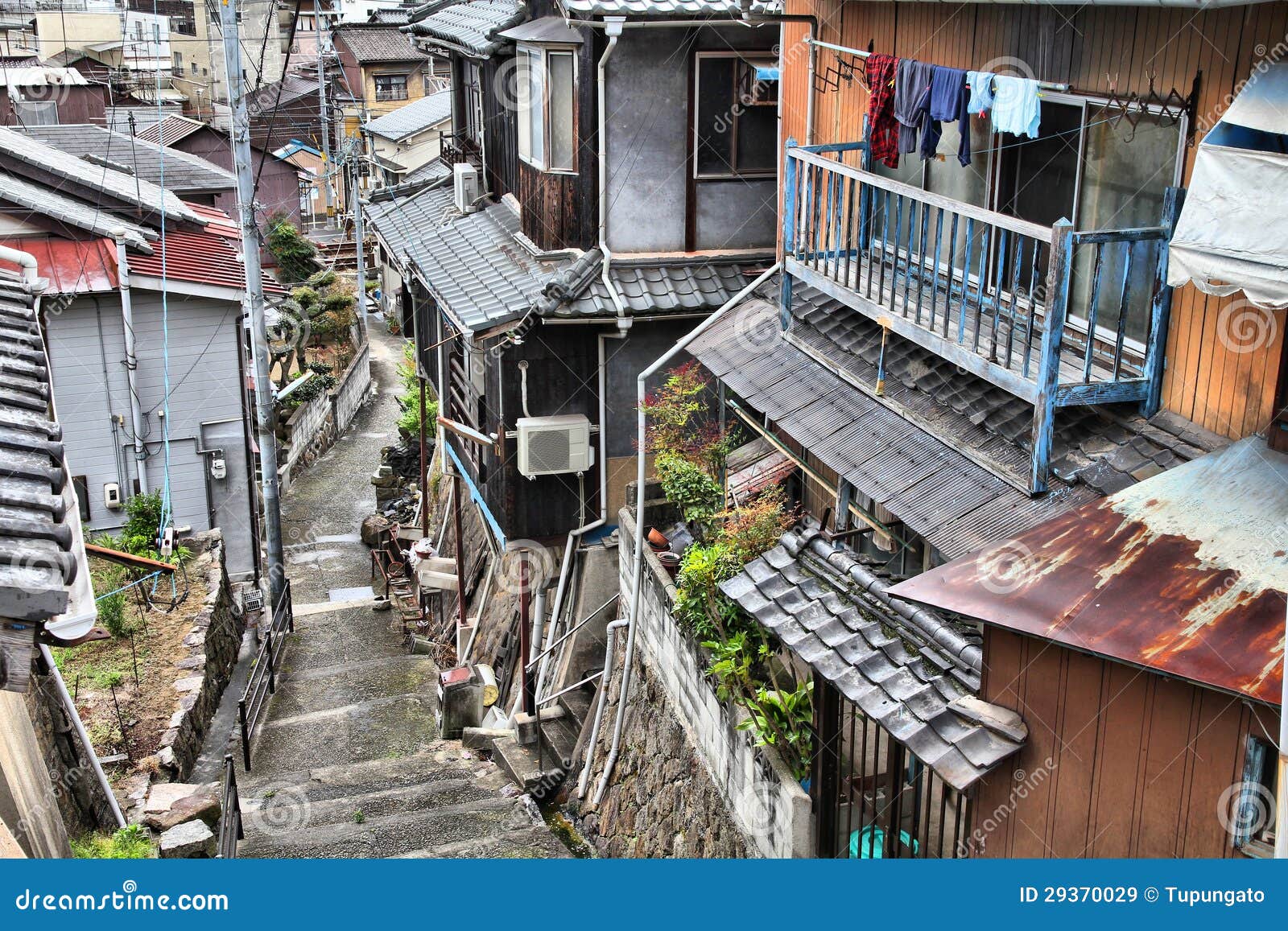Onomichi, Japan stock image. Image of balcony, laundry - 29370029