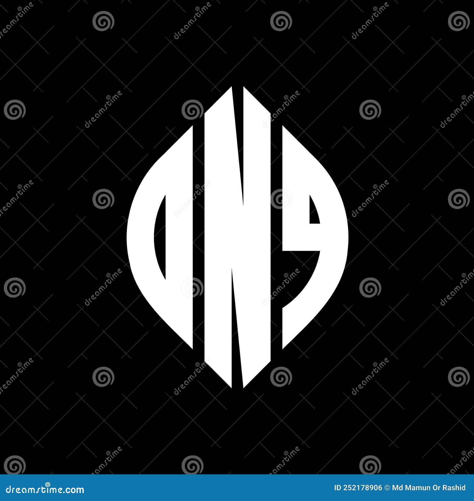 ONQ Circle Letter Logo Design with Circle and Ellipse Shape. ONQ ...