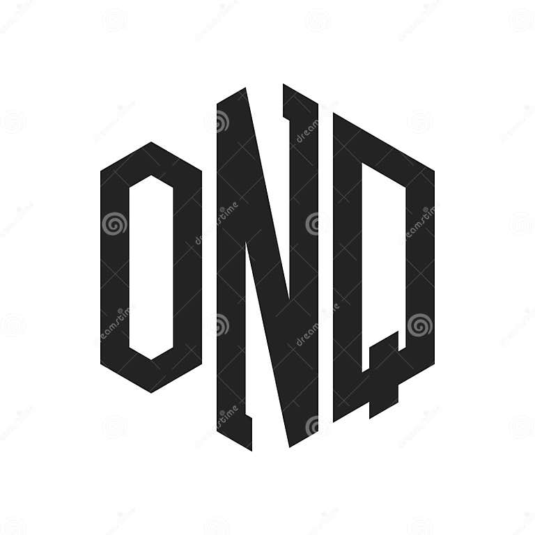 ONQ Logo Design. Initial Letter ONQ Monogram Logo Using Hexagon Shape ...