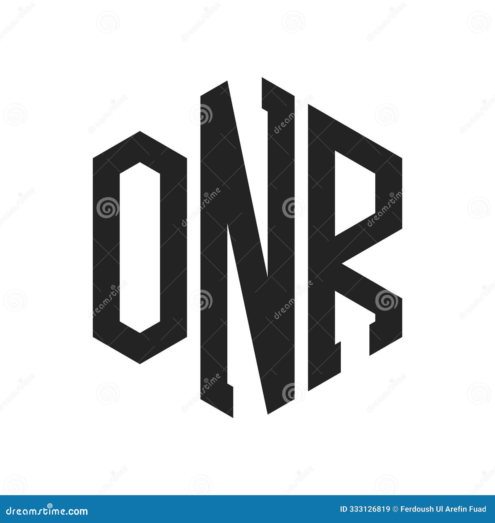 ONR Logo Design. Initial Letter ONR Monogram Logo Using Hexagon Shape ...