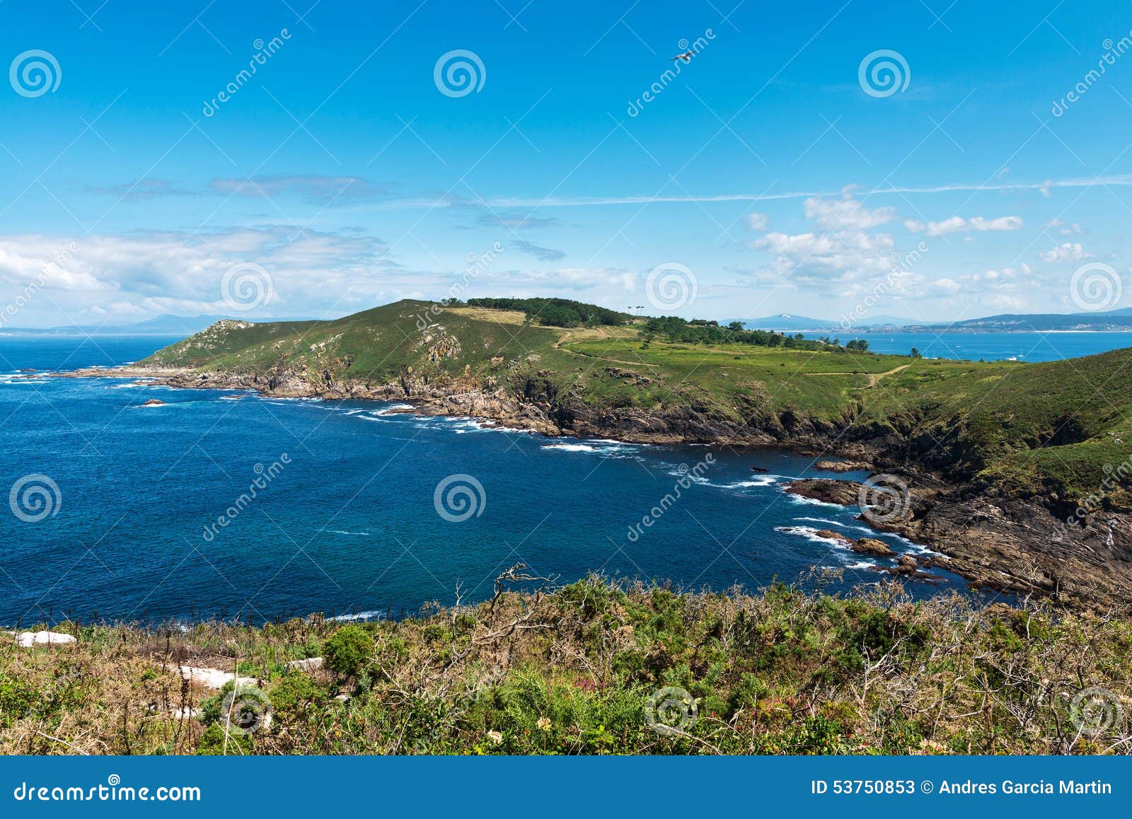 Ons Island Em Galiza, Espanha Imagem de Stock - Imagem de farol ...