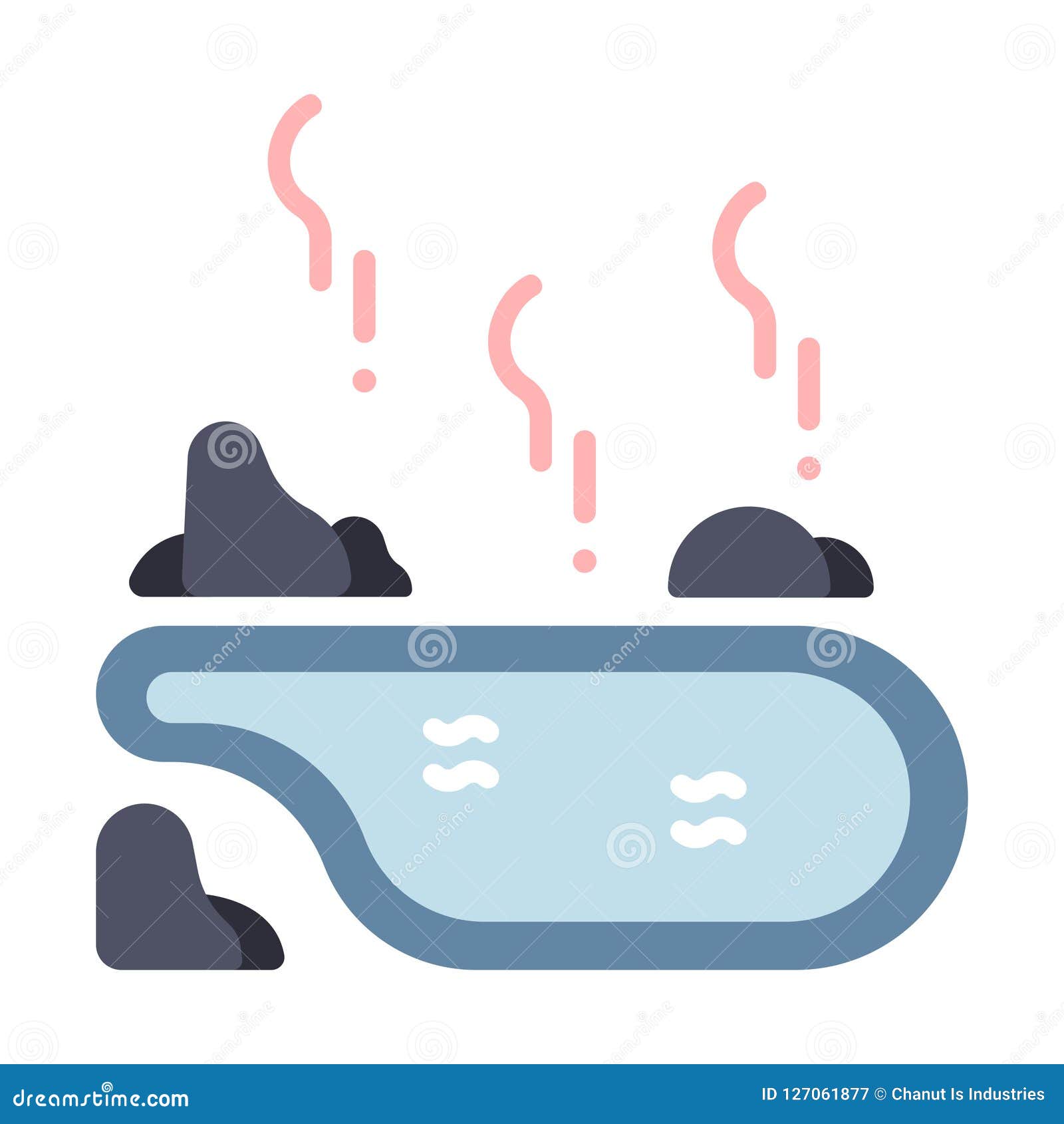 Onsen Flat illustration stock illustration. Illustration of asian ...
