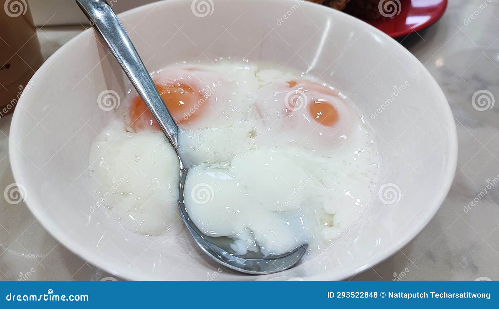 Onsen Tamago Egg or Soft-boiled Egg in Traditional Japanese Stock Photo ...
