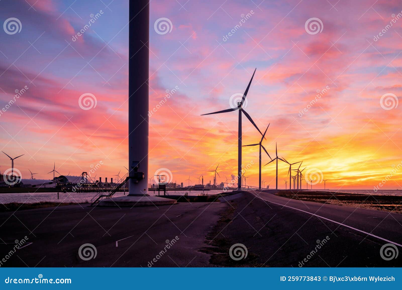 Wind farm stock image. Image of clean, generation, onshore - 259773843