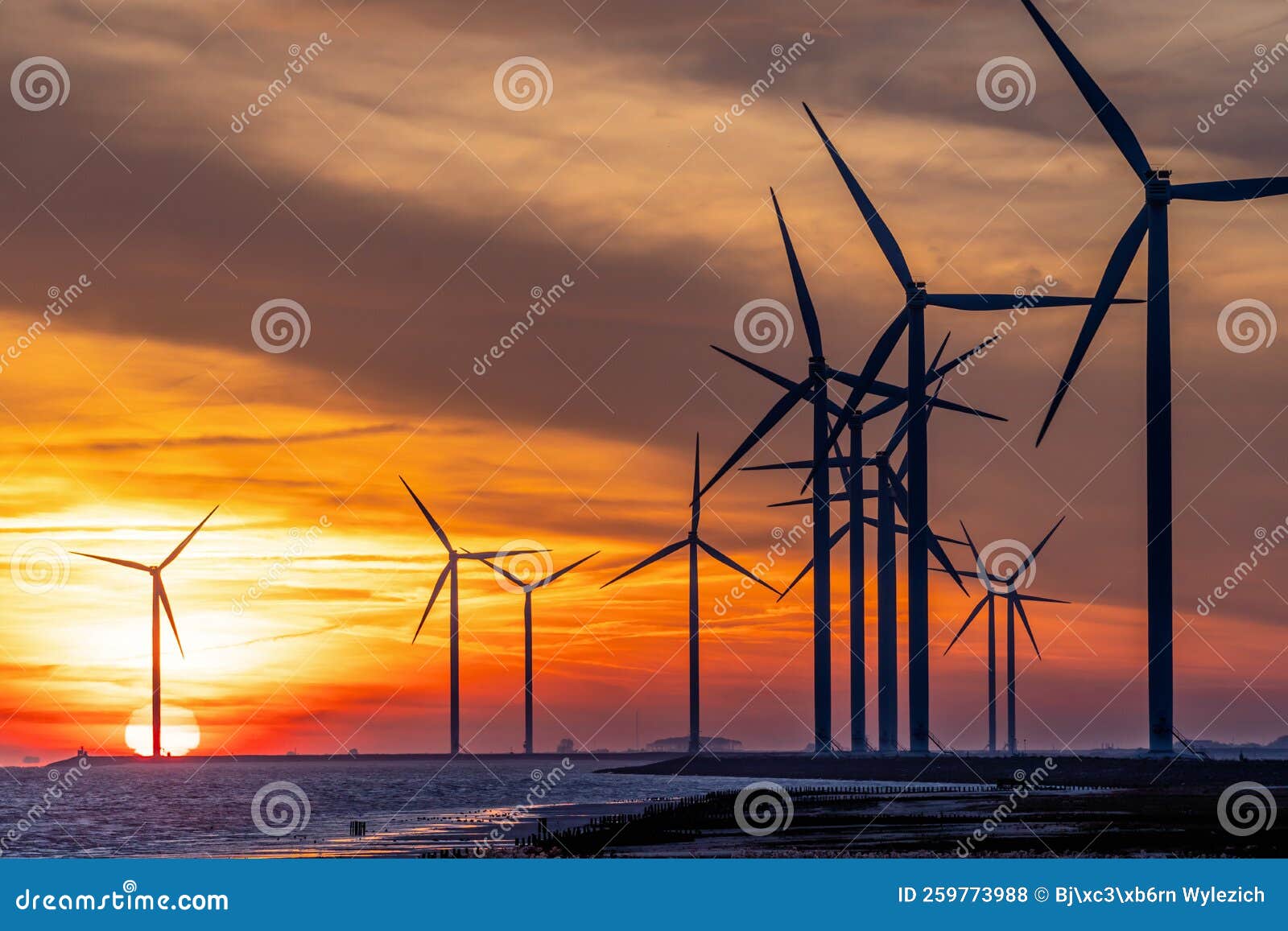 Wind farm stock photo. Image of climate, farm, electric - 259773988