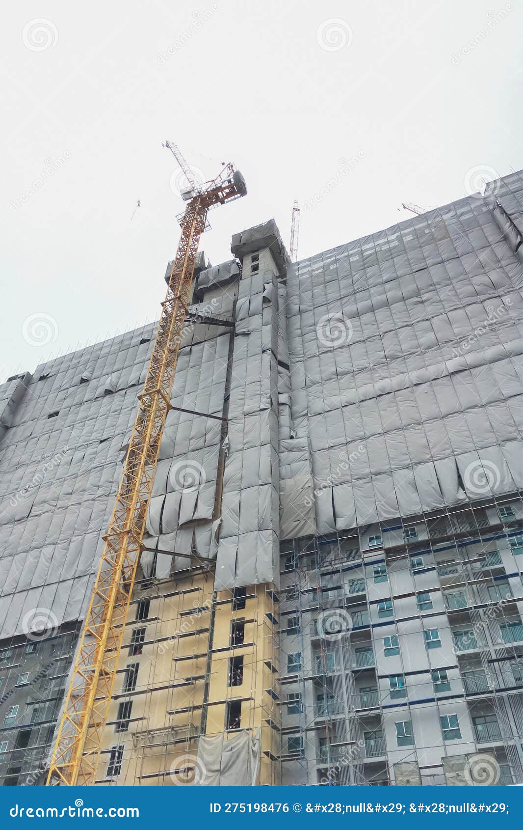 Onsite Image of Construction Industry Show Protection of Dust Under ...