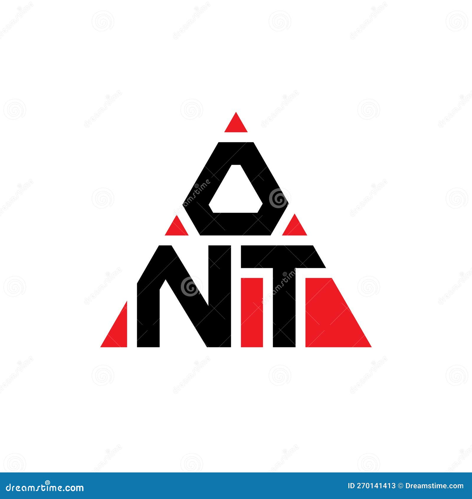 ONT Triangle Letter Logo Design with Triangle Shape. ONT Triangle Logo ...