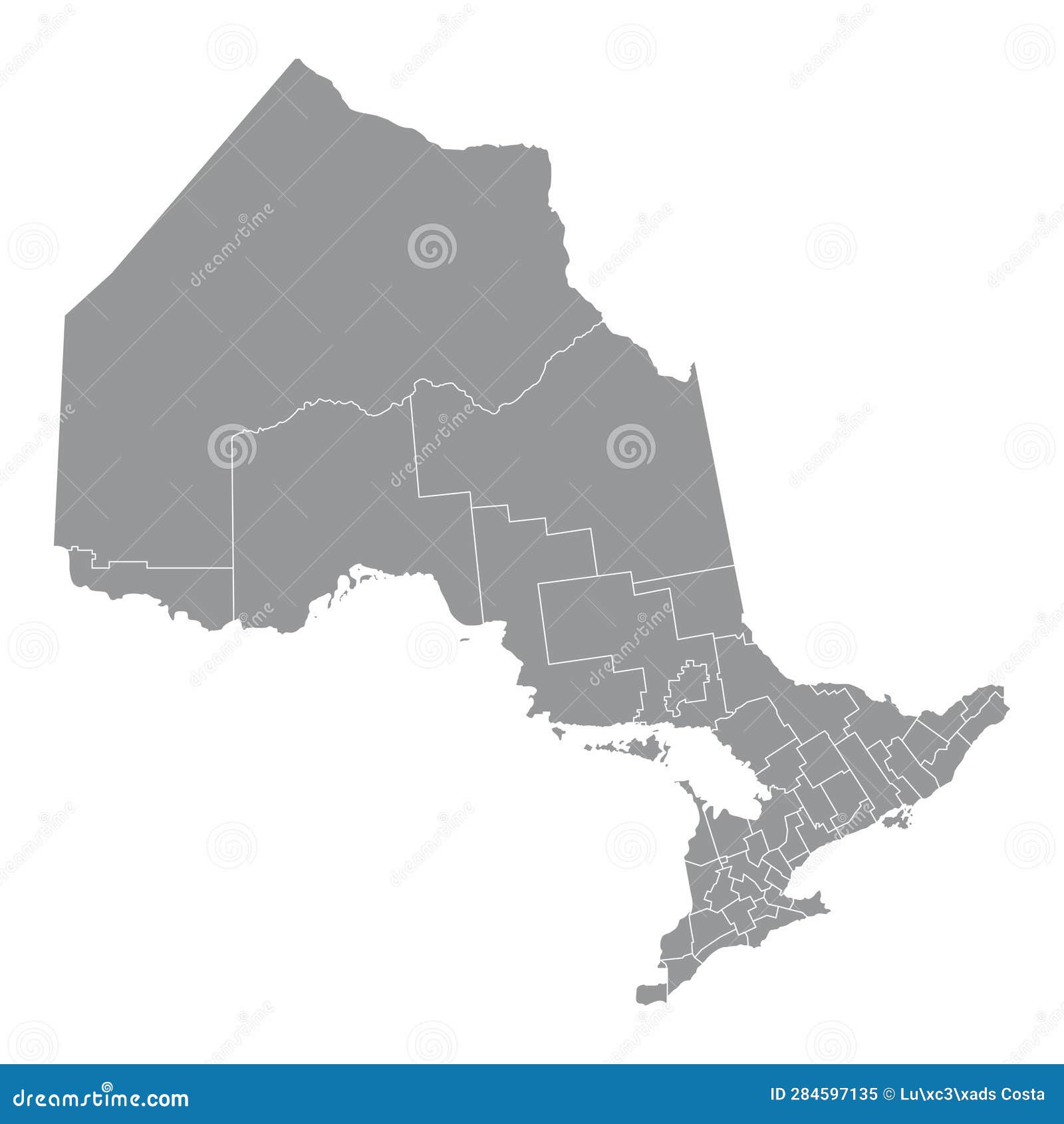 Ontario Administrative And Political Map Cartoon Vector | CartoonDealer ...