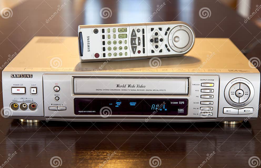 Ontario Canada - APRIL 7, 2018: VHS VCR Video Player Device Front Panel ...