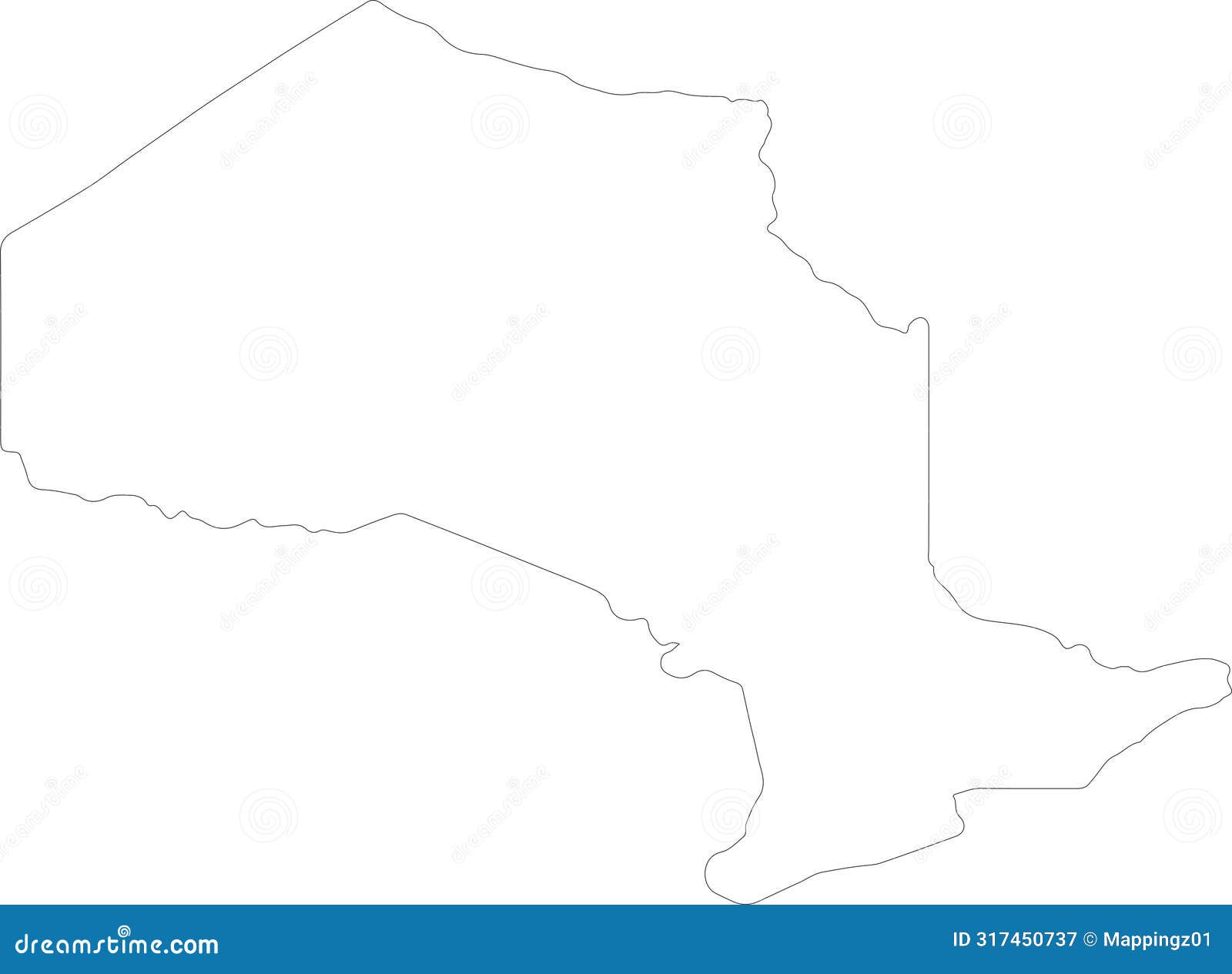Ontario Canada outline map stock vector. Illustration of line - 317450737