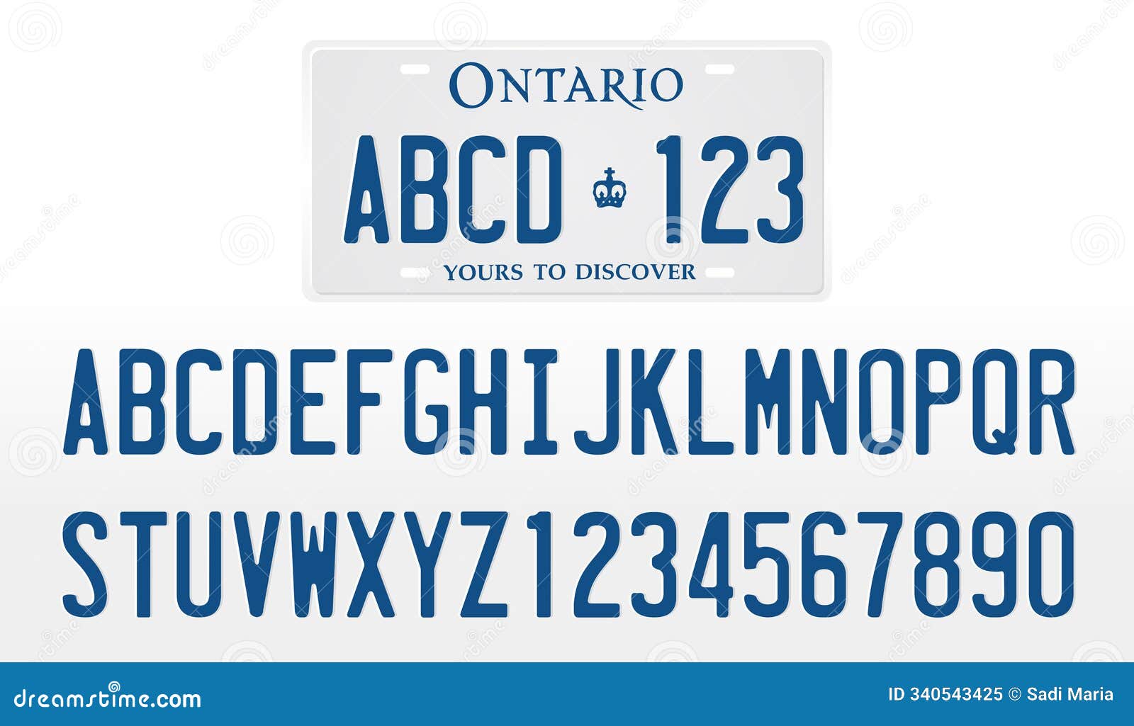 Ontario License Plate Template Stock Vector - Illustration of letters ...
