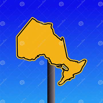 Ontario map warning sign stock vector. Illustration of canadian - 6443625