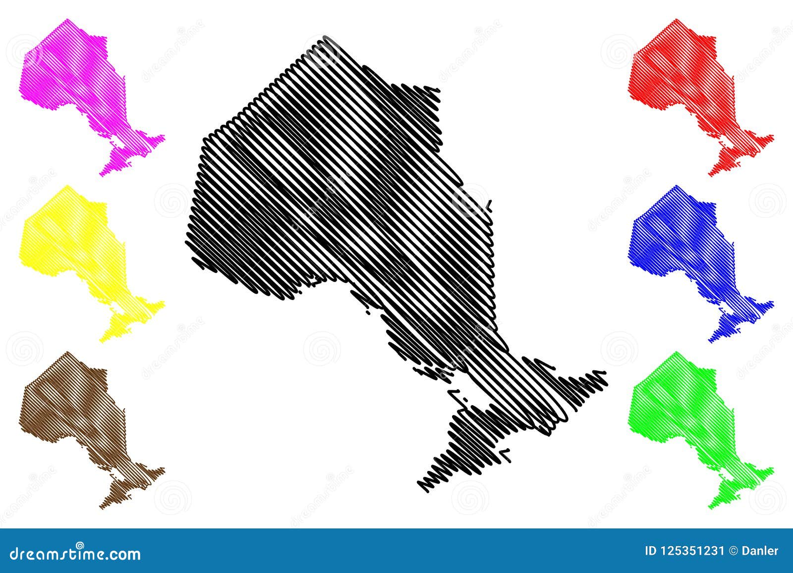 Ontario Canada map vector stock vector. Illustration of design - 125351231