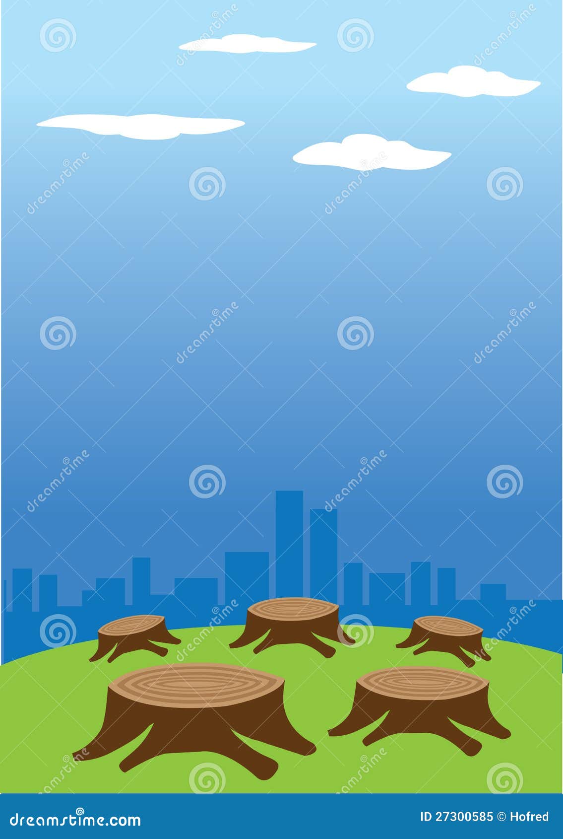 Ontbossing vector illustratie. Illustration of begrip - 27300585