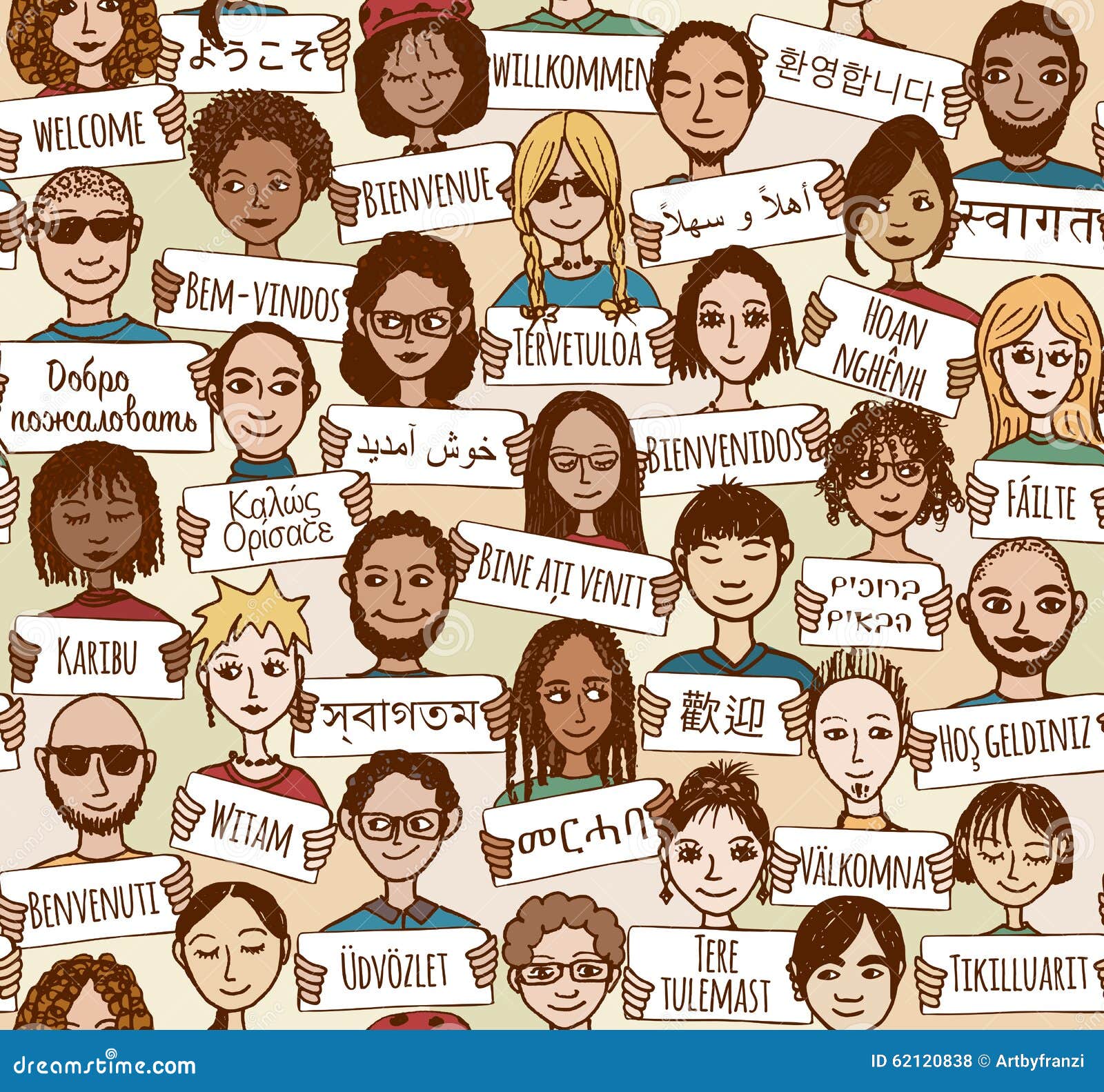 Onthaal in Verschillende Talen Vector Illustratie - Illustration of ...