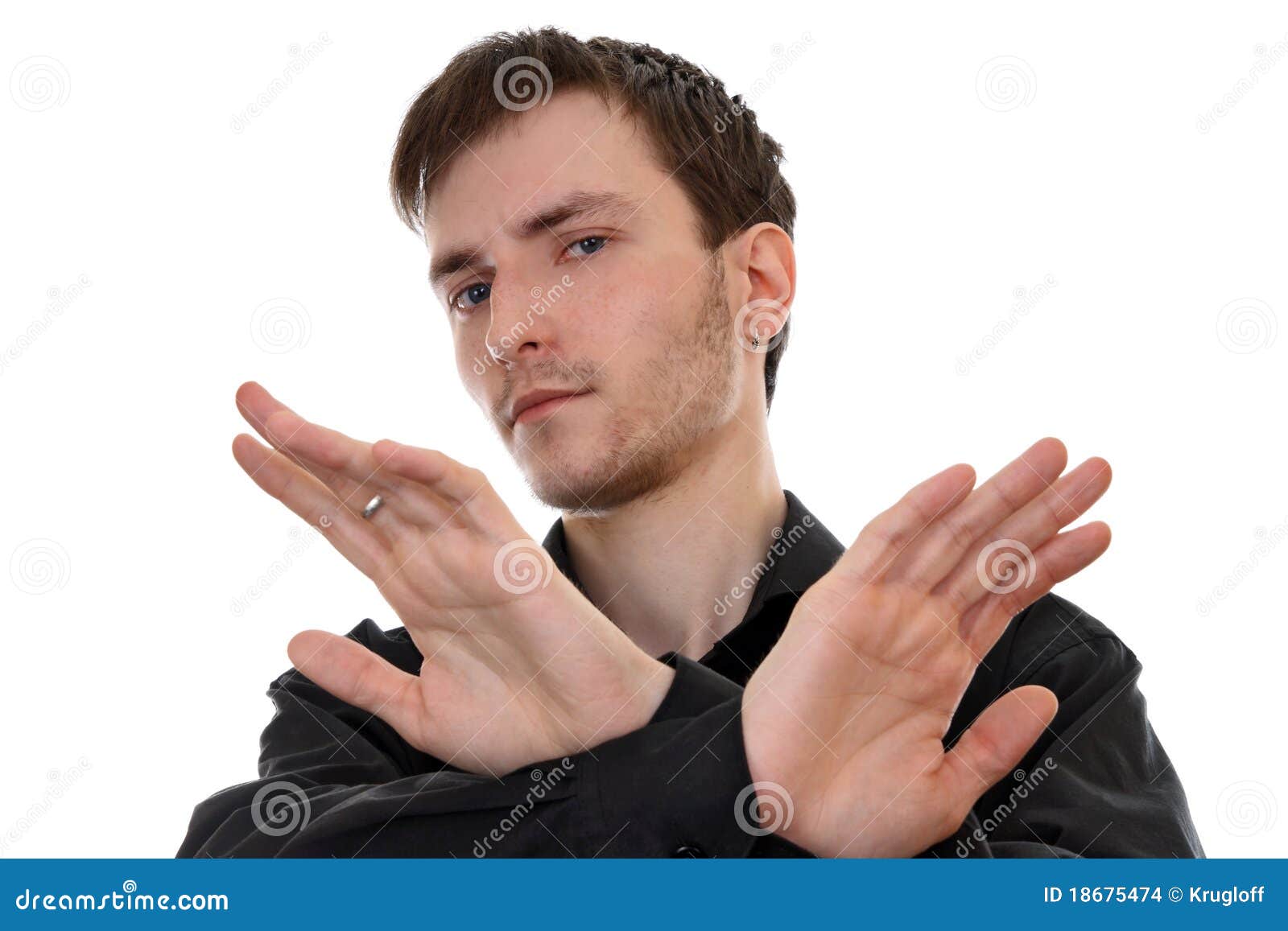 Ontkenning stock foto. Image of geïsoleerd, mens, mannetje - 18675474