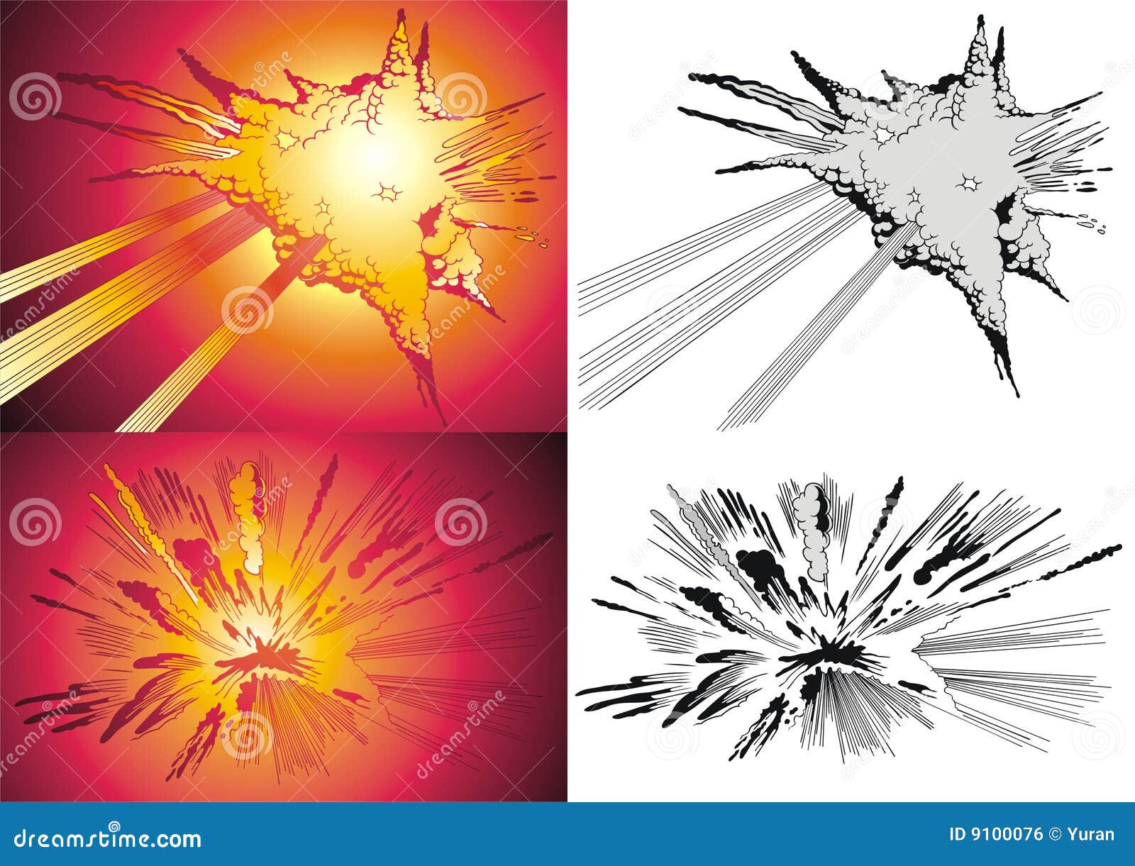 Ontploffing vector illustratie. Illustration of licht - 9100076