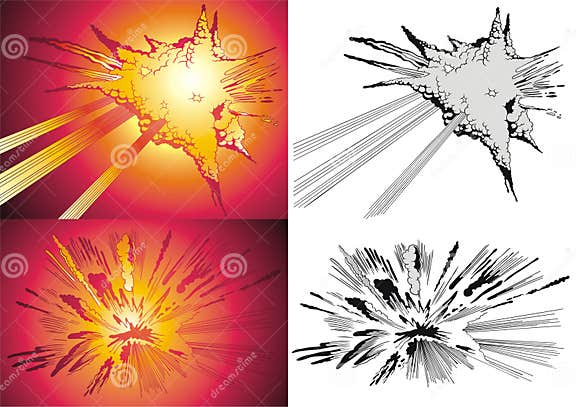 Ontploffing vector illustratie. Illustration of licht - 9100076