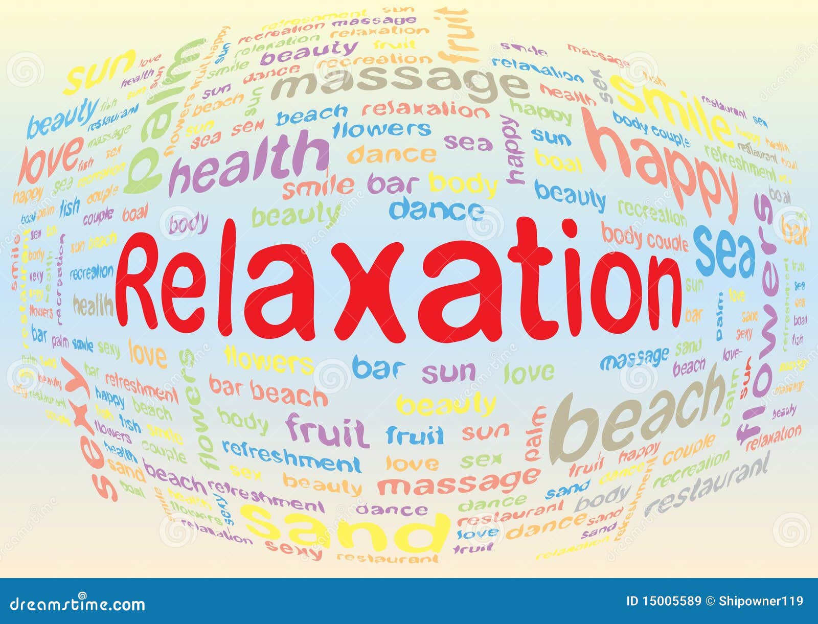 Ontspanning vector illustratie. Illustration of definitie - 15005589