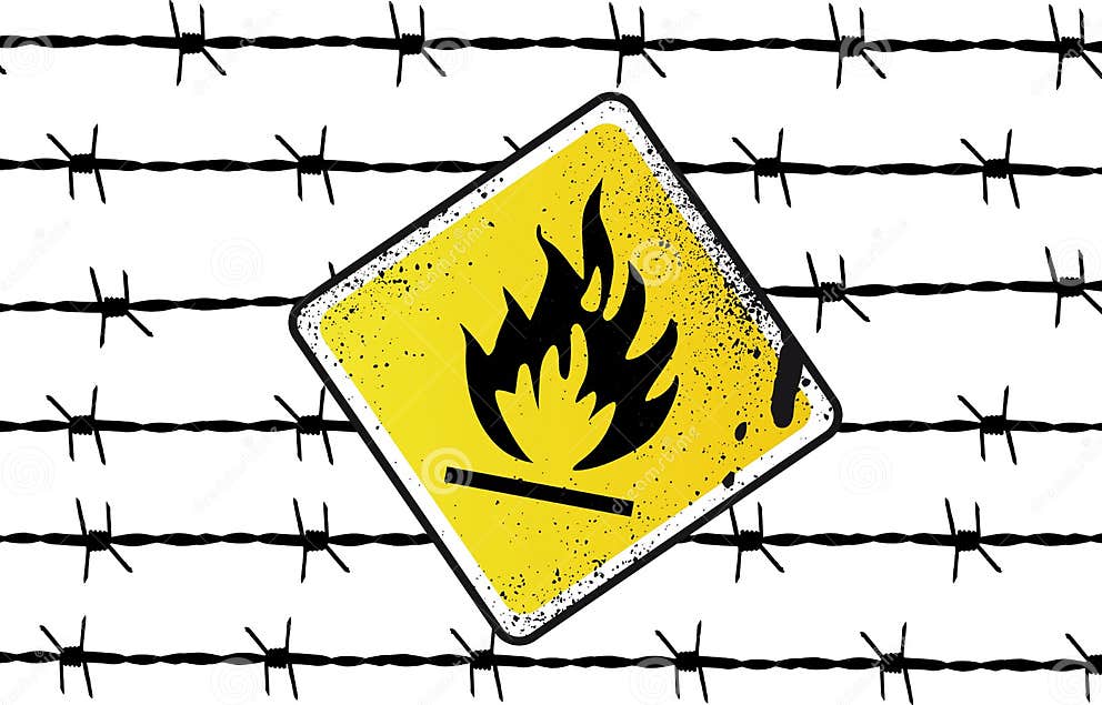 Ontvlambaar Teken VectorIllust Vector Illustratie - Illustration of ...