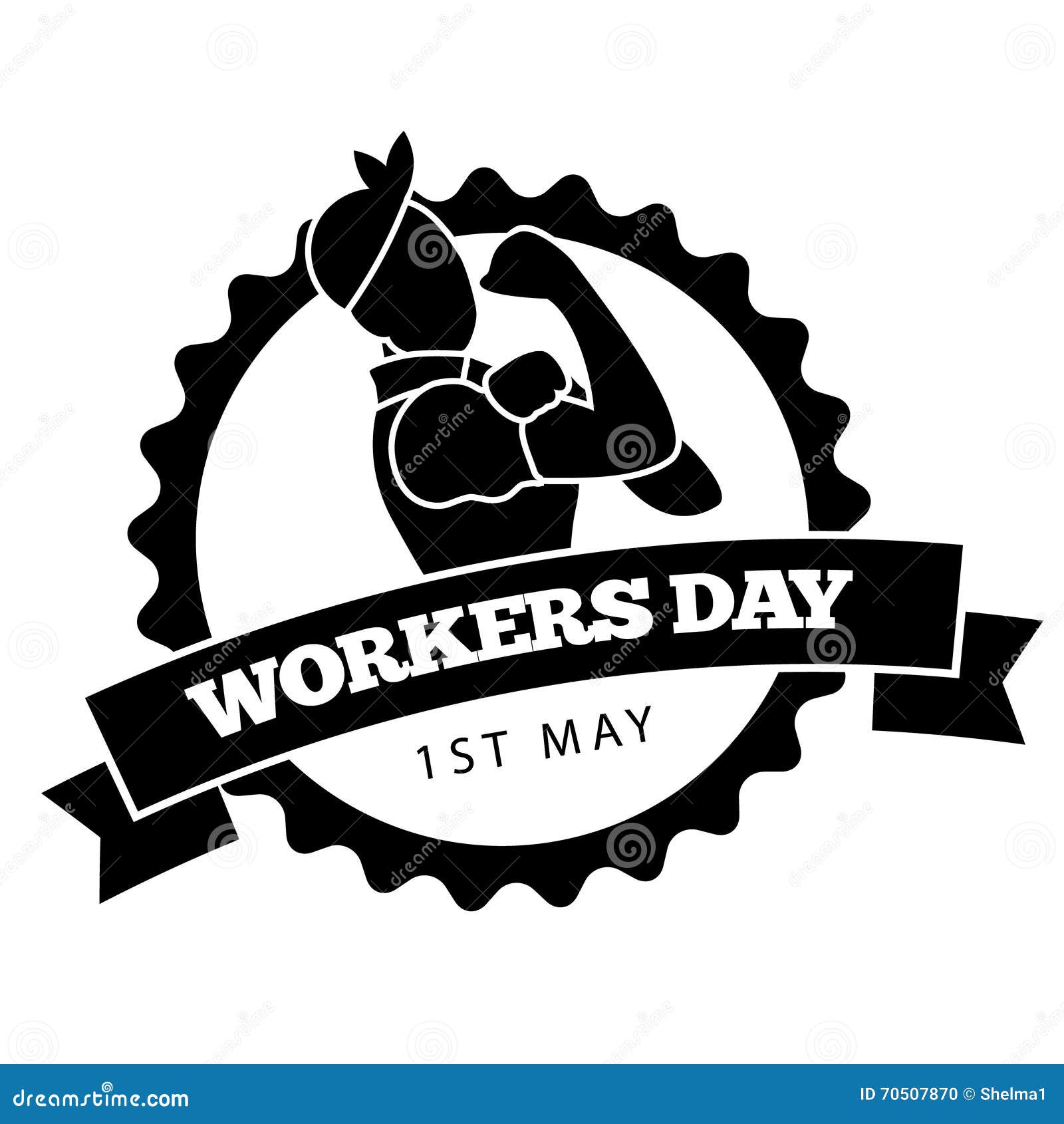 Ontwerp Van De De Arbeidersdag Van Mei Het Eerste Vector Illustratie ...