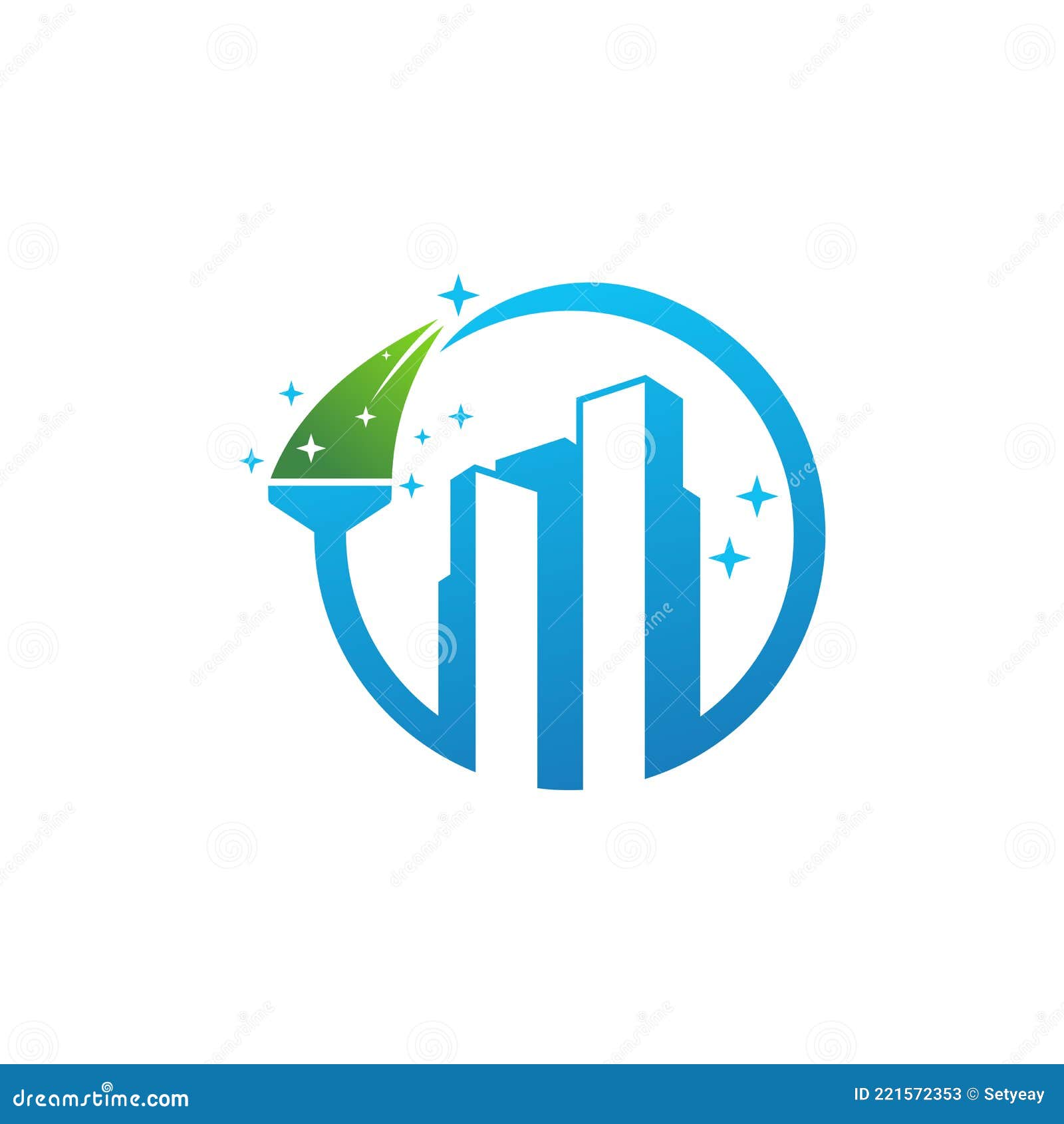 Ontwerp Van Het Logo Van Het Schone Stadslogo Vectorsjabloon Creatief ...