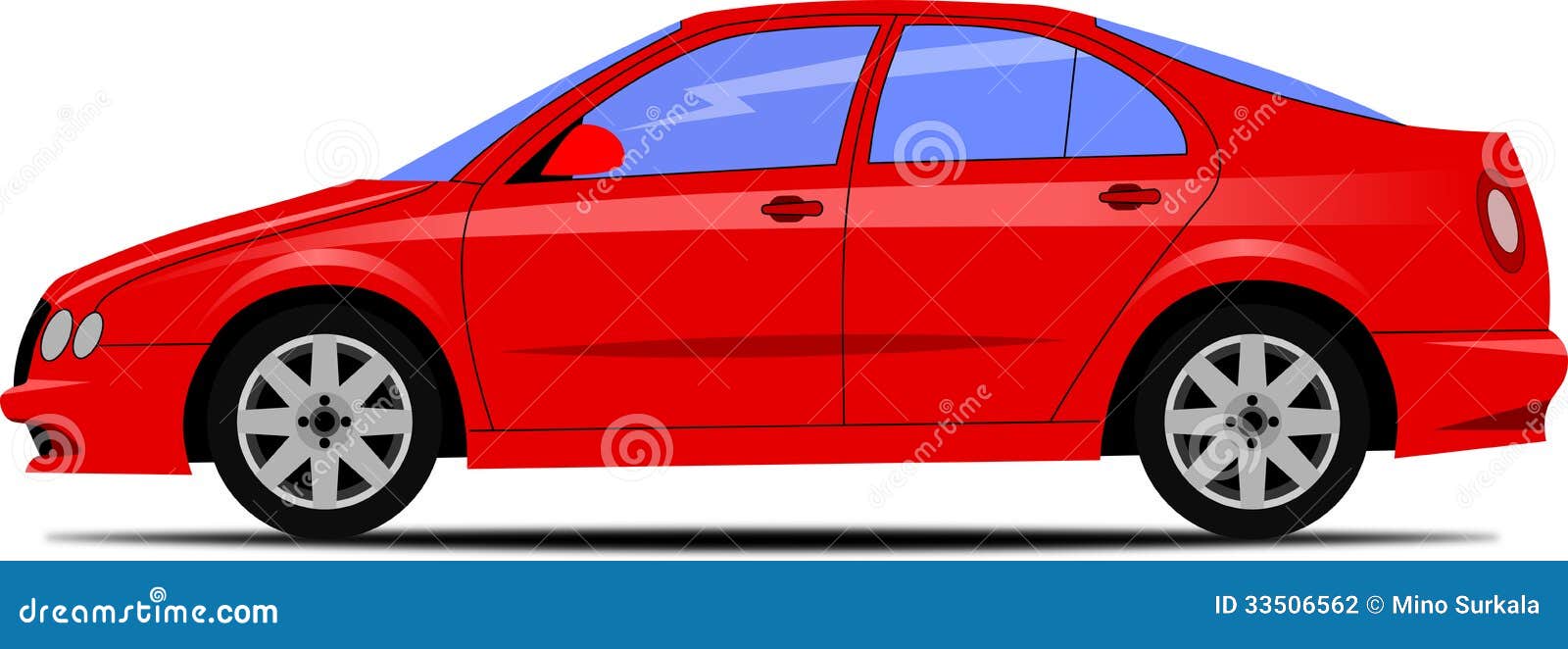 Ontwerp van rode auto stock illustratie. Illustration of aërodynamisch ...