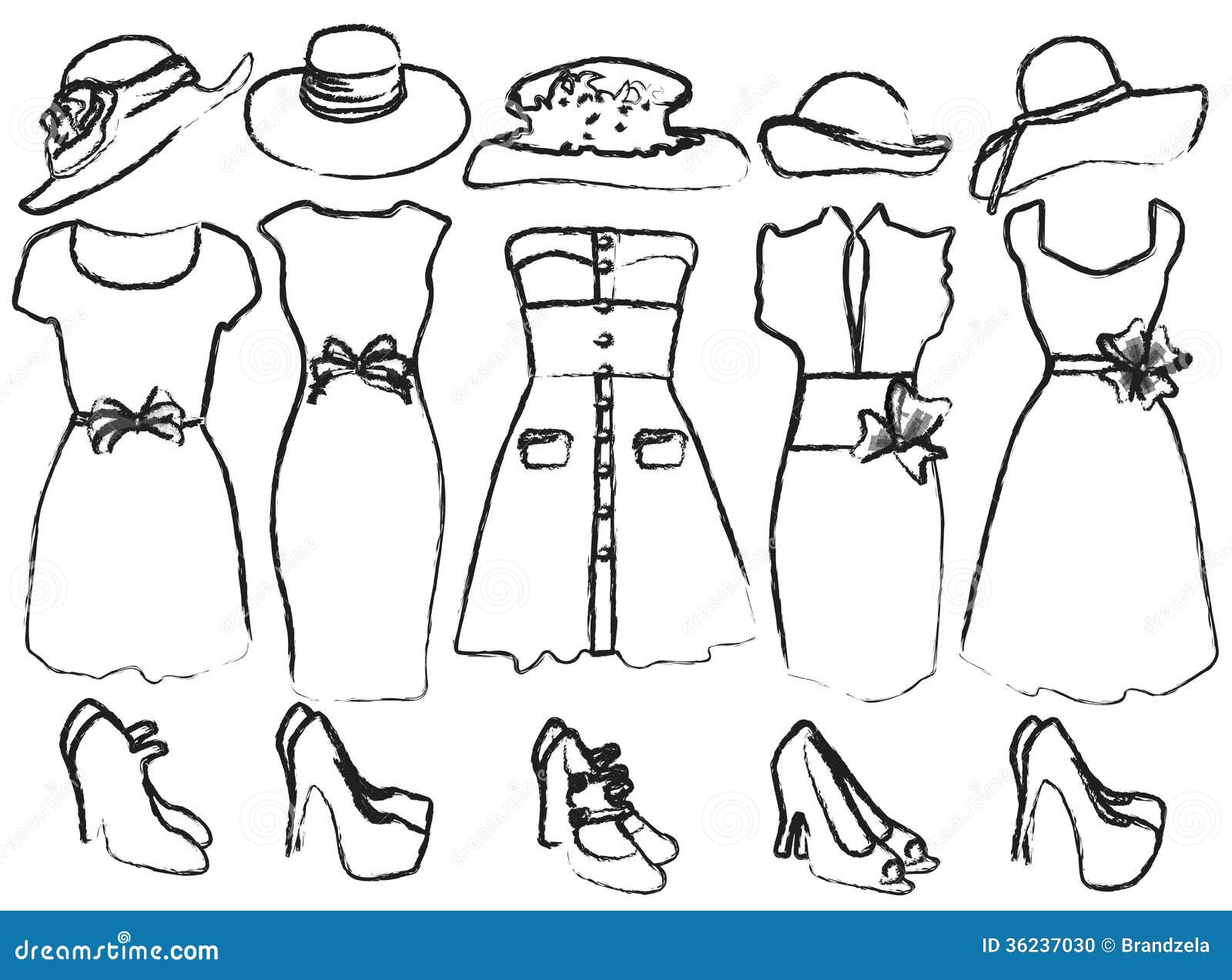 Ontwerpen Van De Kleding Van Vrouwen Vector Illustratie - Afbeelding ...